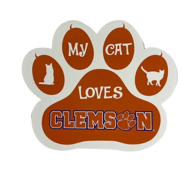 Clemson Paw Decal - Etsy