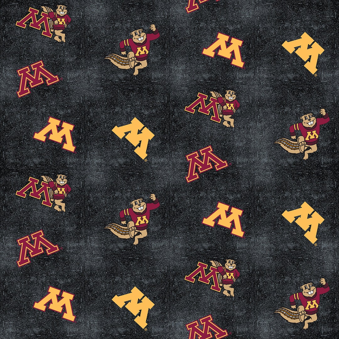 University of Minnesota Cotton Flannel Fabric by Sykel-minnesota Golden ...