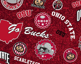 Ohio State Fabric - Etsy