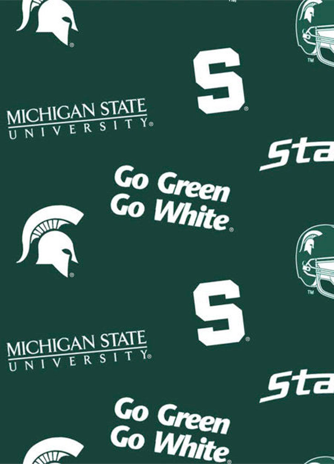 Michigan State University Cotton Fabric by Sykel-Michigan State ...