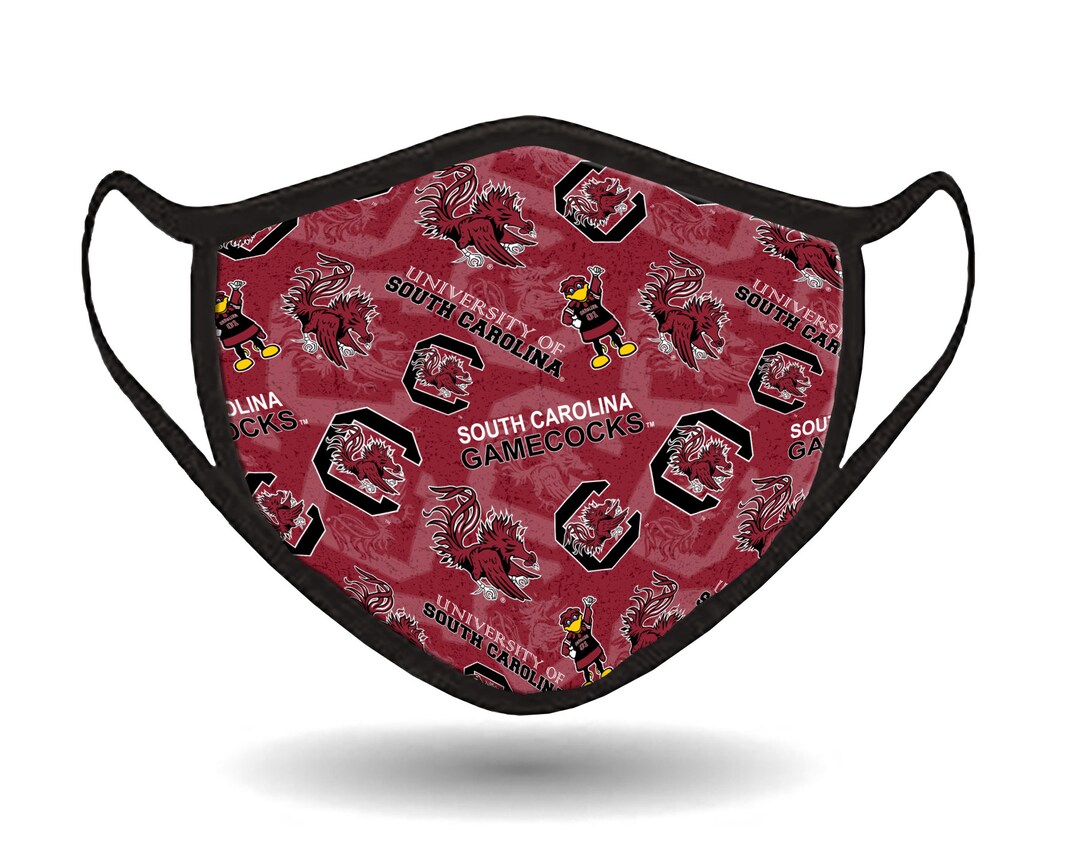 University of South Carolina Reusable Cotton Face Mask-south - Etsy
