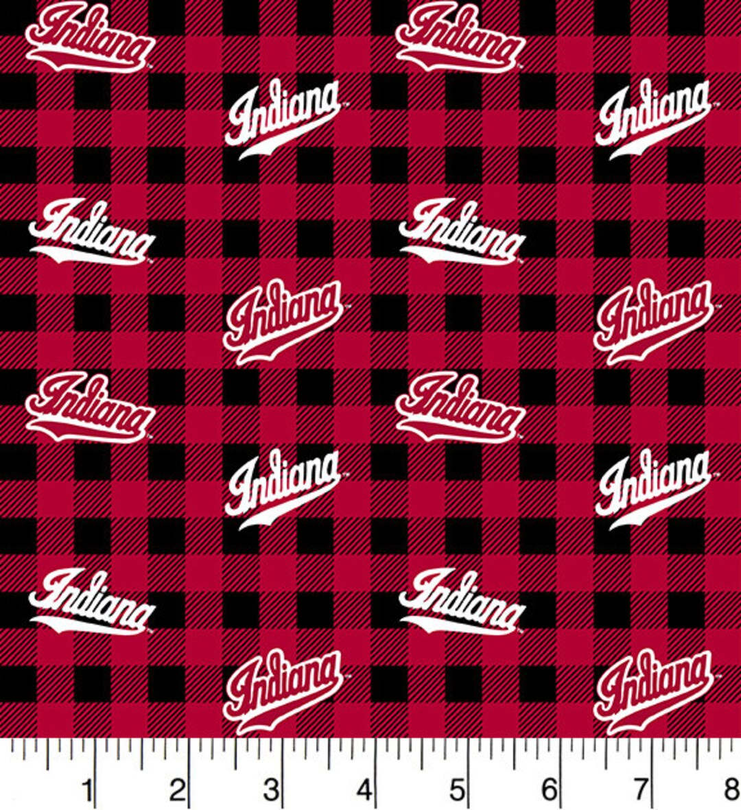 Indiana University Cotton Fabric by Sykel-indiana Hoosiers Buffalo ...