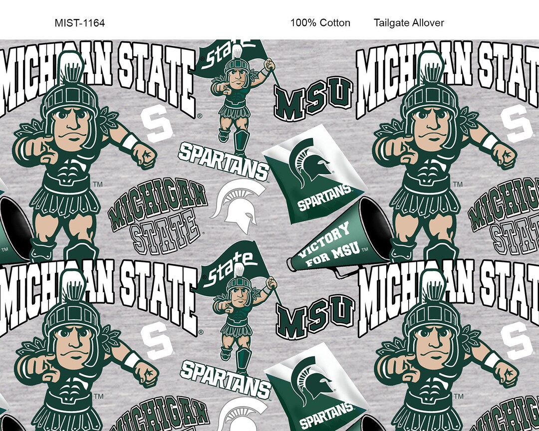 Michigan State University Cotton Fabric by Sykel-michigan State ...