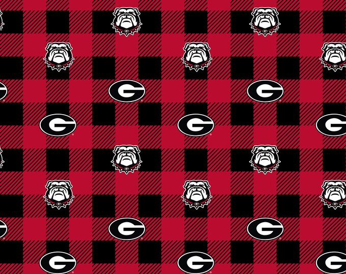 University of Georgia Fleece Fabric-100% Polyester-non Pill-officially ...