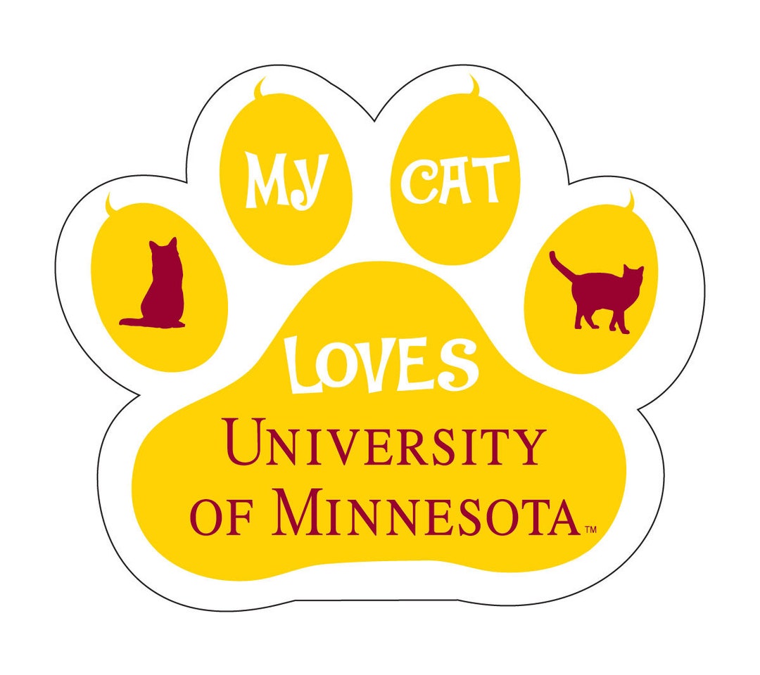 Minnesota Gophers Cat Paw Decal Sticker-minnesota Gophers Cat Paw Peel ...