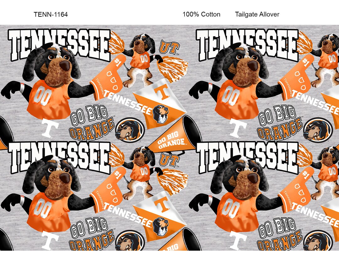 University of Tennessee Cotton Fabric by Sykel-tennessee Volunteers ...