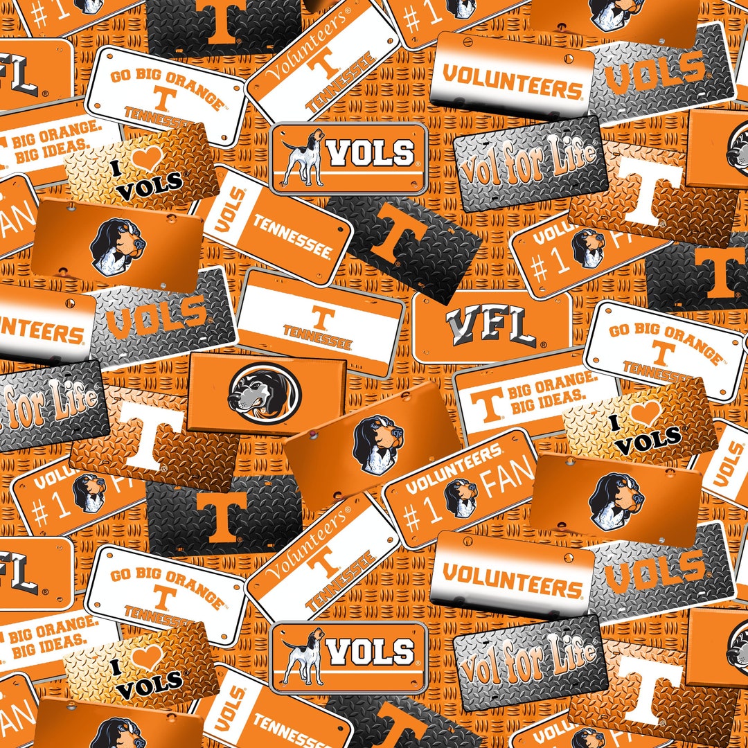 University of Tennessee Cotton Fabric by Sykel-tennessee Volunteers ...
