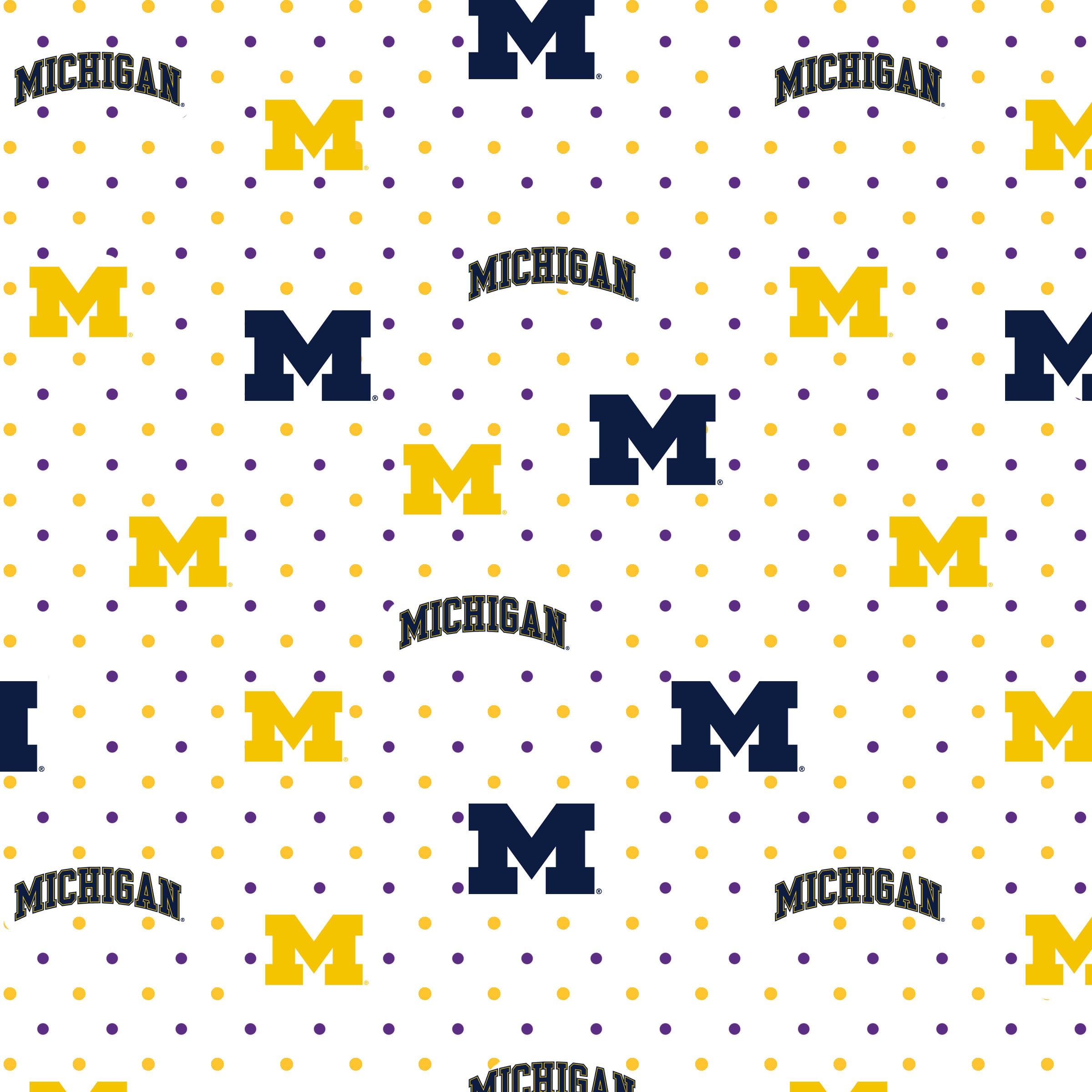 University of Michigan Cotton Fabric by Sykel-michigan - Etsy