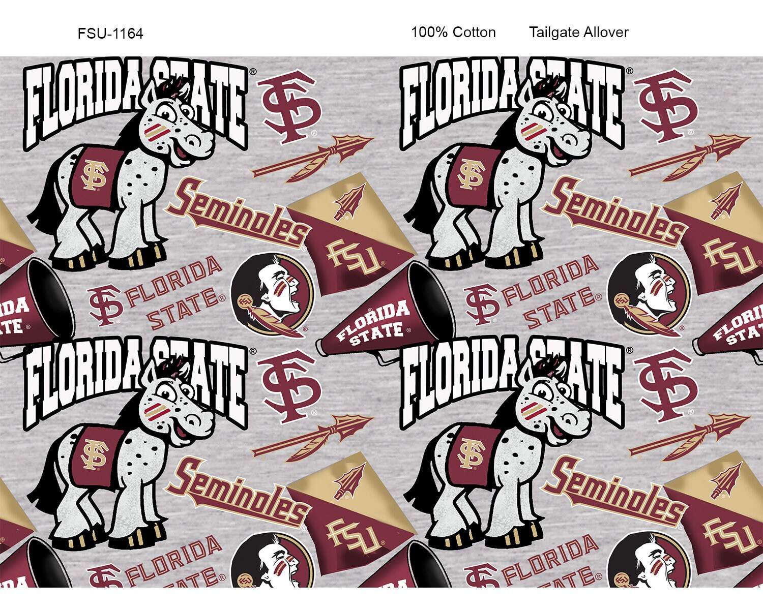 Sewing & Fiber Florida State University Cotton Fabric by Sykel-FSU ...