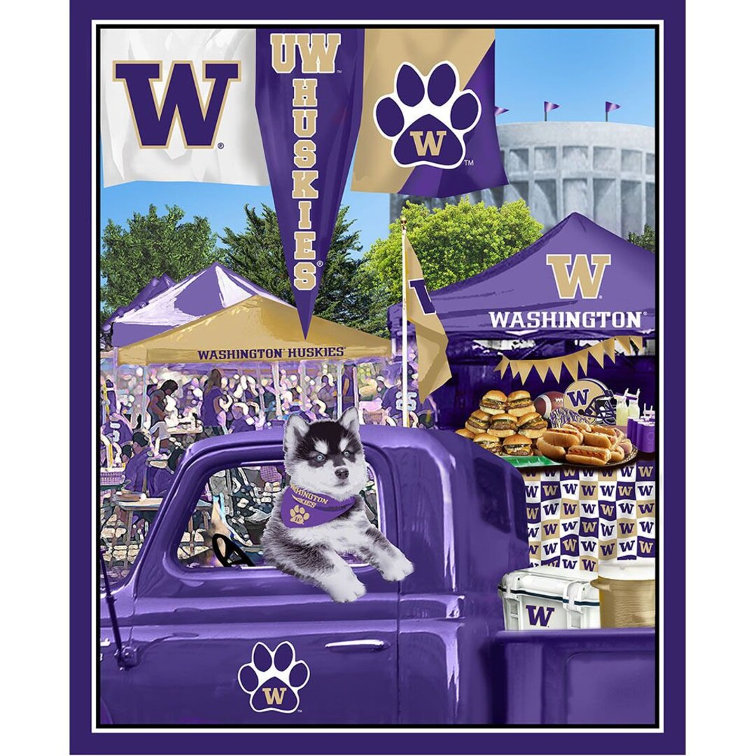 University of Washington Cotton Fabric by Sykel-washington - Etsy