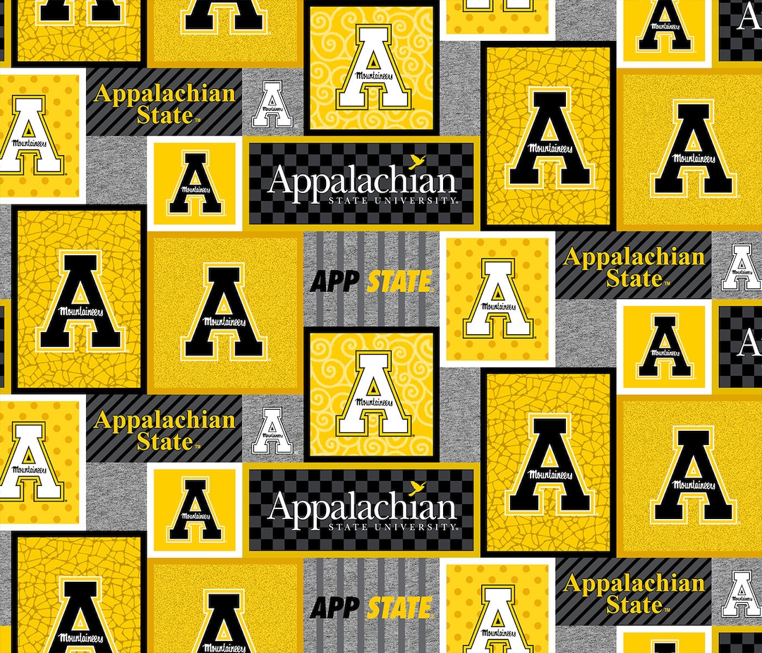 Appalachian State Fleece Fabric-100% Polyester-non Pill-officially ...