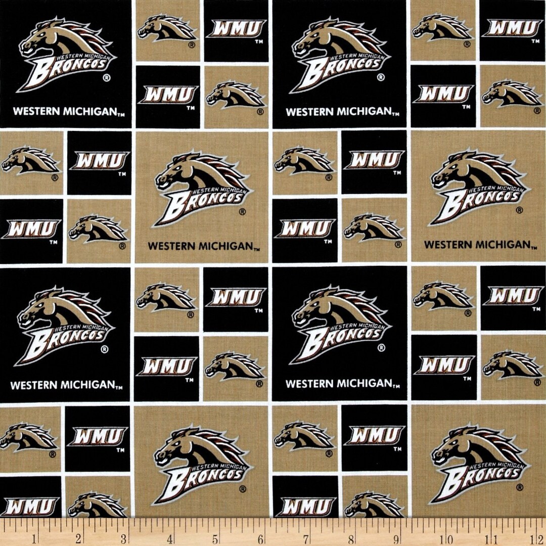 Western Michigan University Cotton Fabric by Sykel-wmu Broncos ...