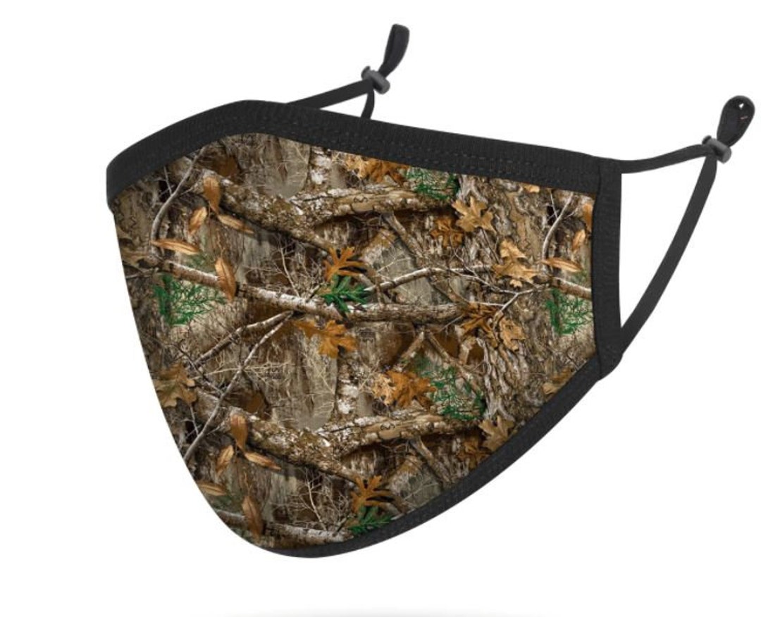 Realtree Camo Face Mask-realtree Reusable Cotton Dual Layer Adjustable ...