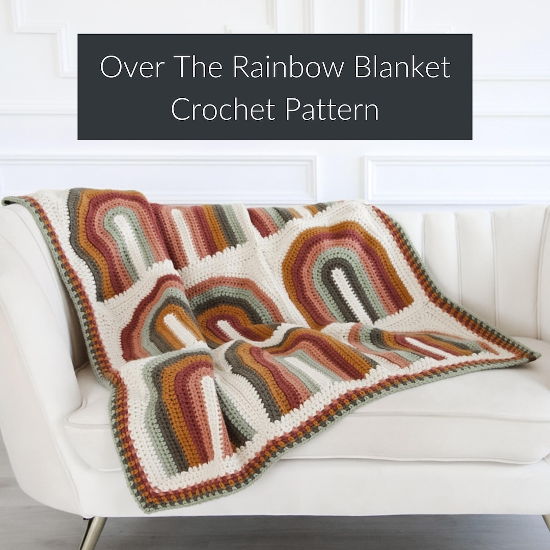 Over the Rainbow Blanket Crochet Pattern | Colourful Throw ...