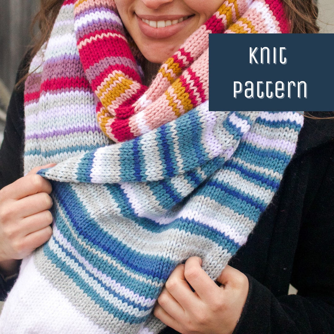 Temperature Scarf Knitting Pattern | Color Chart Tutorial | Printable ...