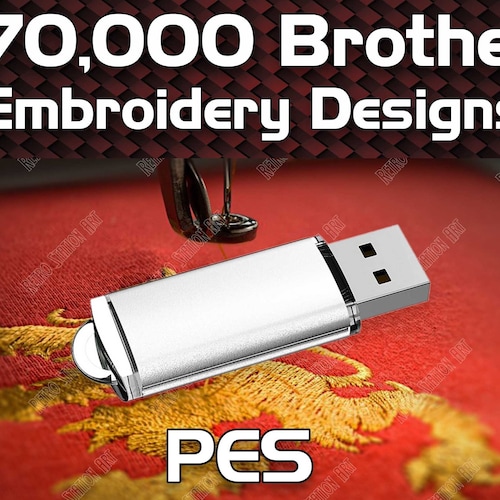 150000 PES Brother Embroidery Machine Designs on USB Drive - Etsy