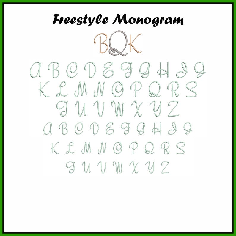 BX Embroidery Monogram Fonts : 14 Machine Embroidery Designs Brother ...