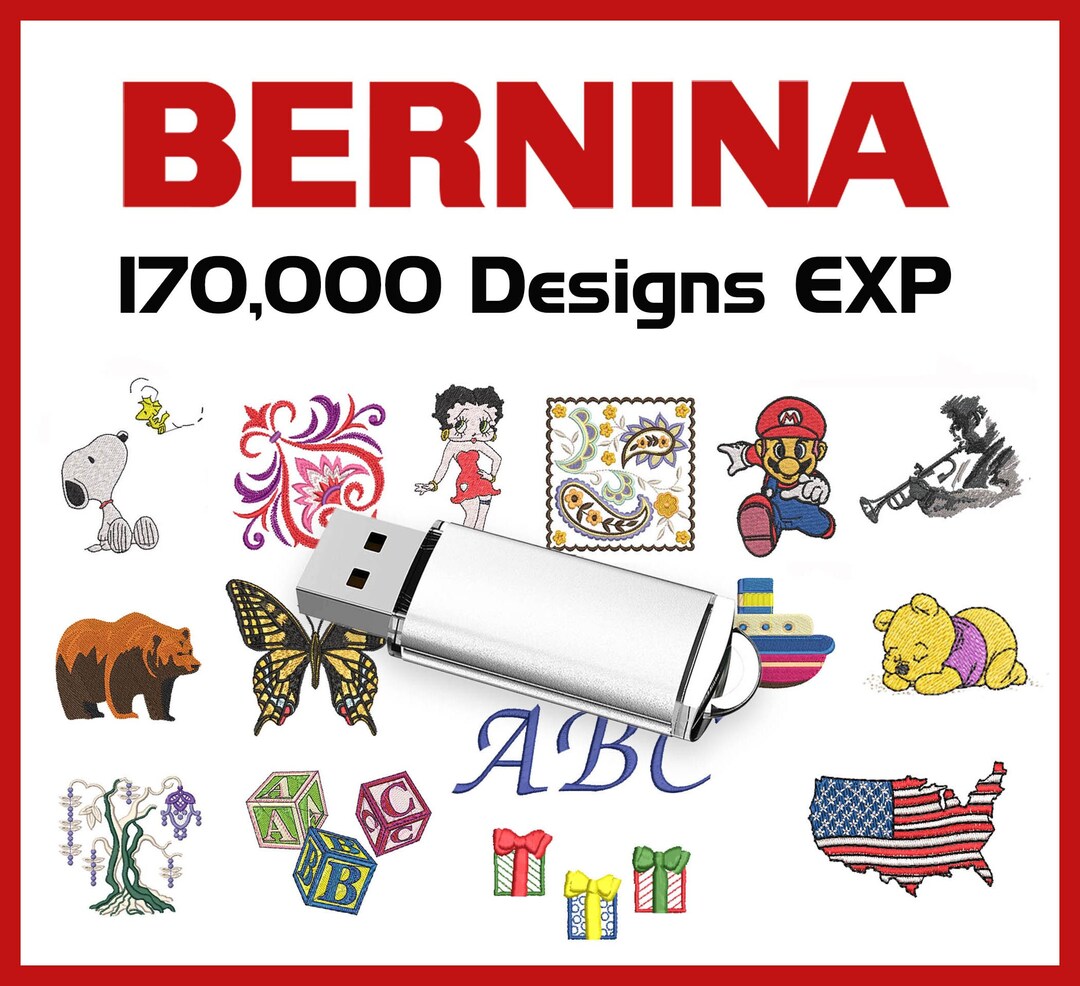 Maschinenstickmotive Collection Bernina auf USB über 170.000 ...