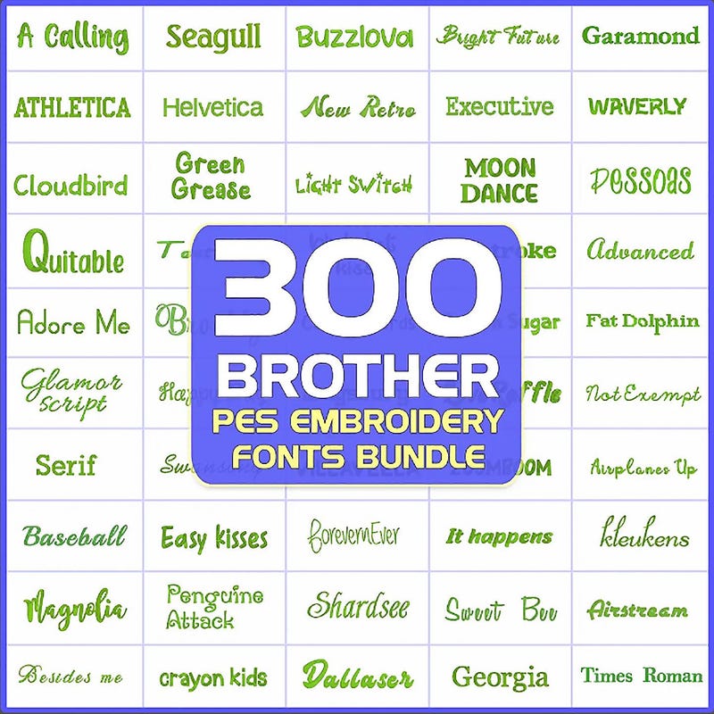 Embroidery Font - Etsy