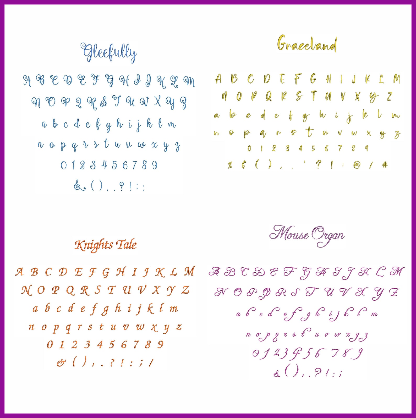 BX Embroidery Fonts Bundle: 20 Cursive Machine Letters (0.5-4 Inch) - Etsy