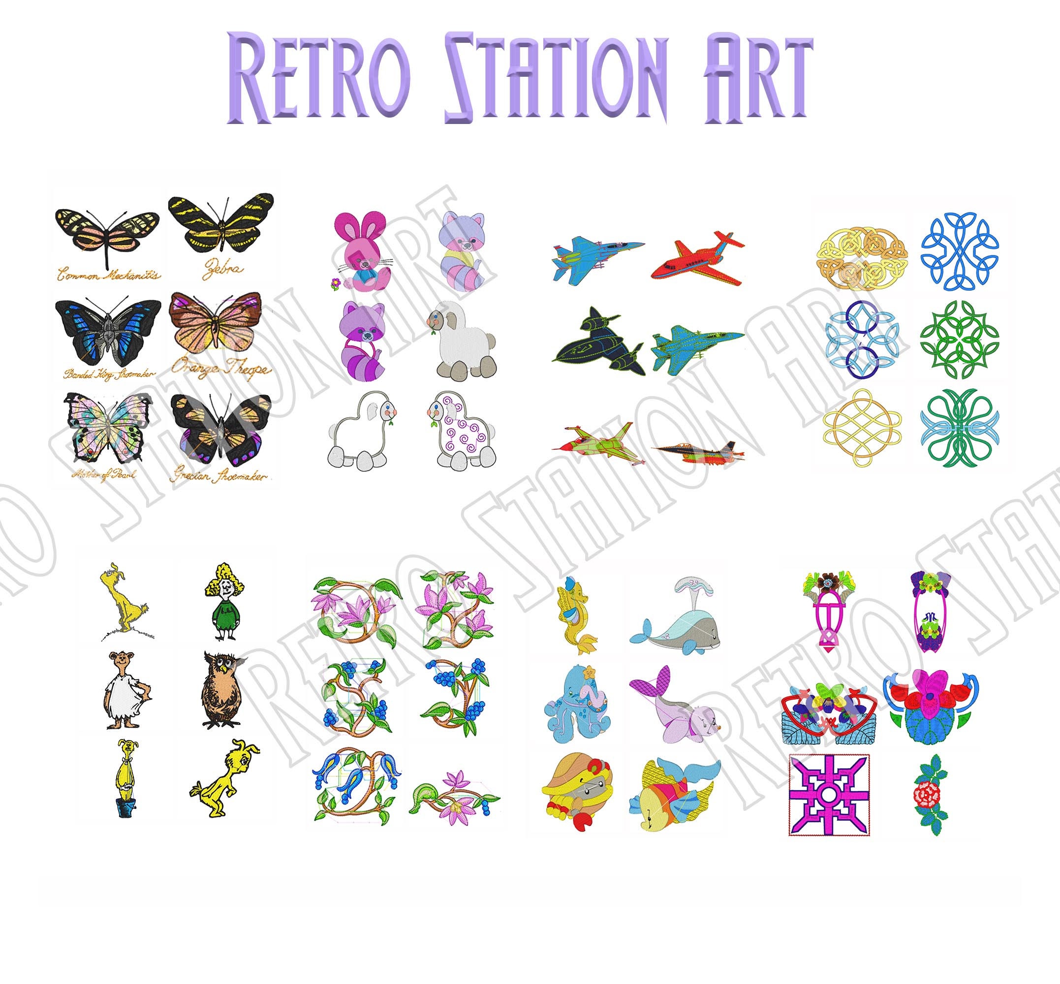 Machine Embroidery Designs Collection Brother on USB Over - Etsy