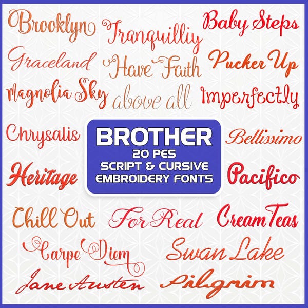 Embroidery Fonts - Etsy