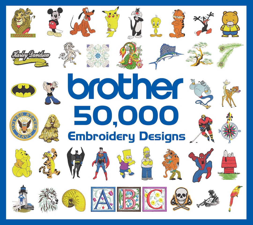 Brother Machine Embroidery Designs Collection Download Over - Etsy Canada