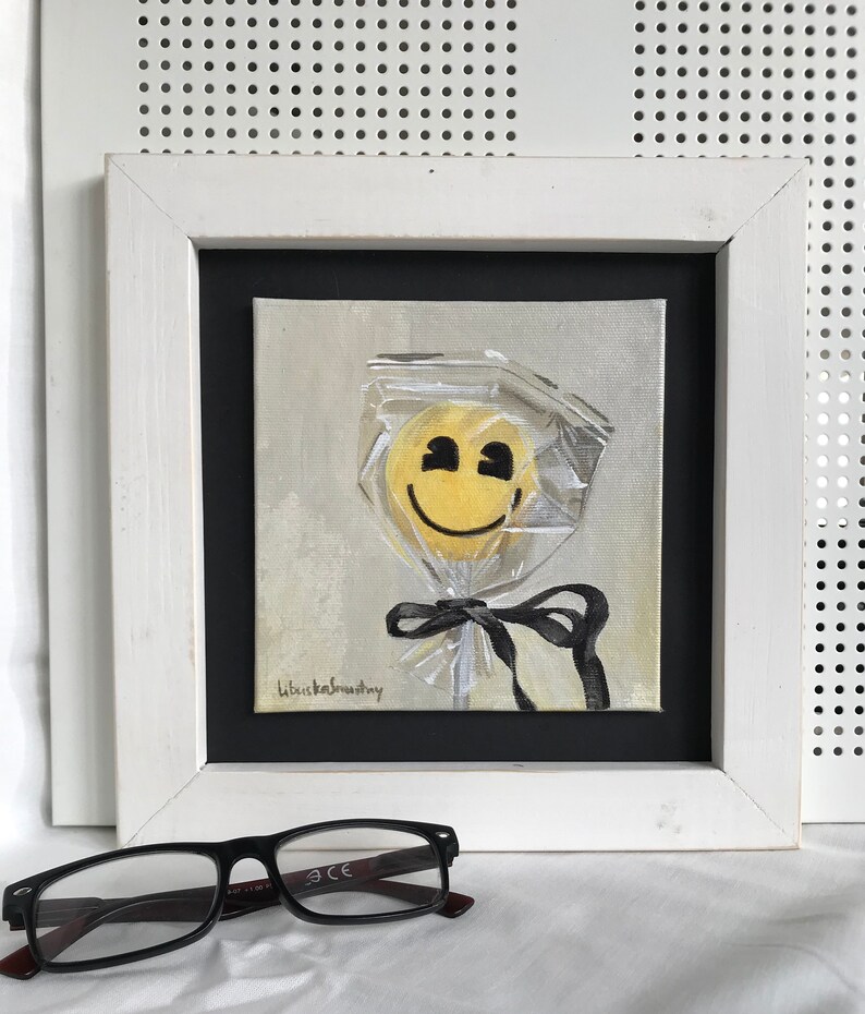 Happy Face Original Art Acrylic Painting - Etsy