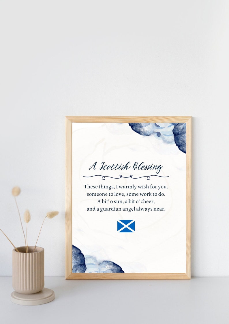 A Scottish Blessing Digital Wall Art Scotland Gift Someone Special ...