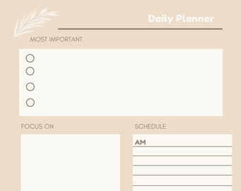 Boho Daily Planner - Etsy
