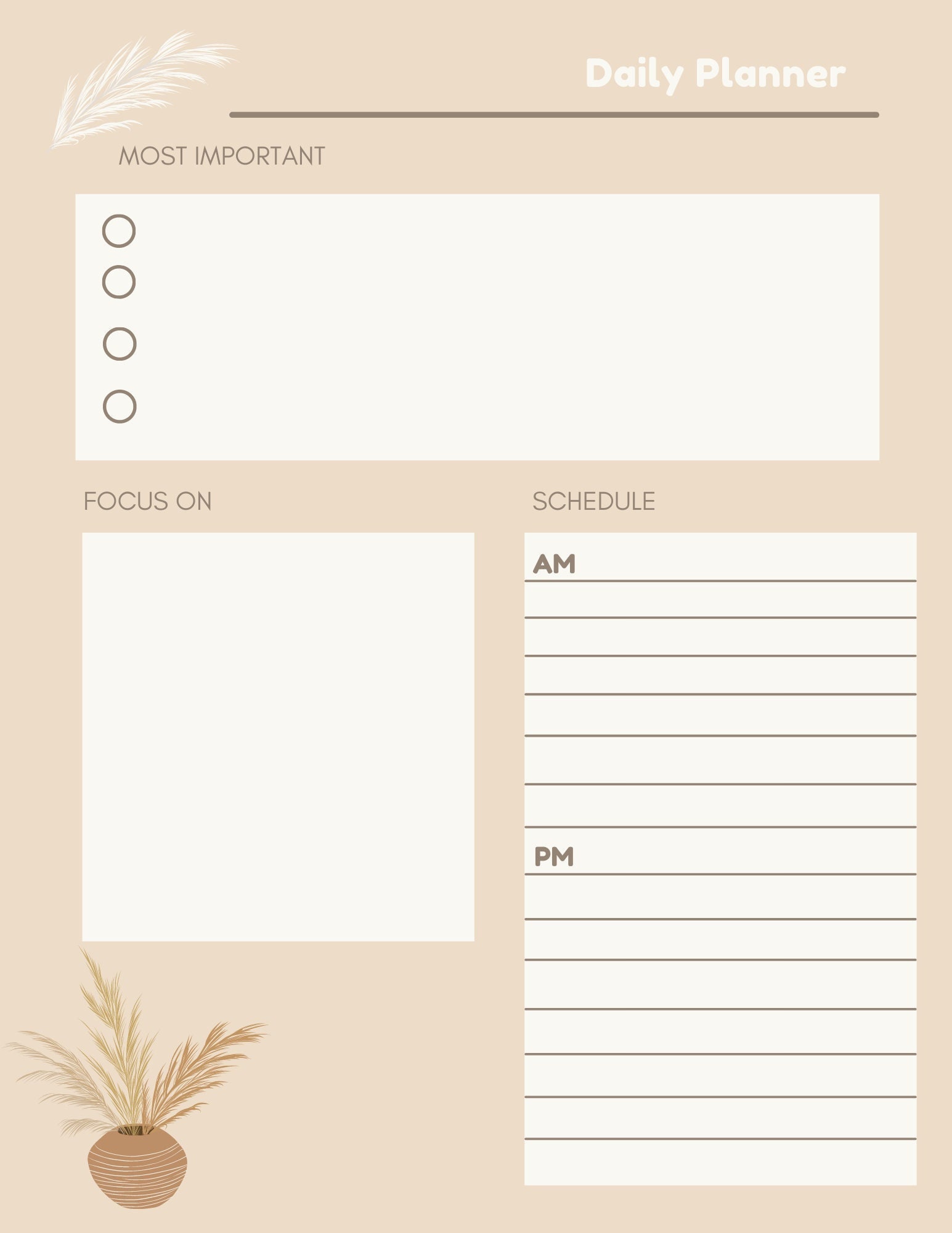 BOHO Daily Planner - Etsy