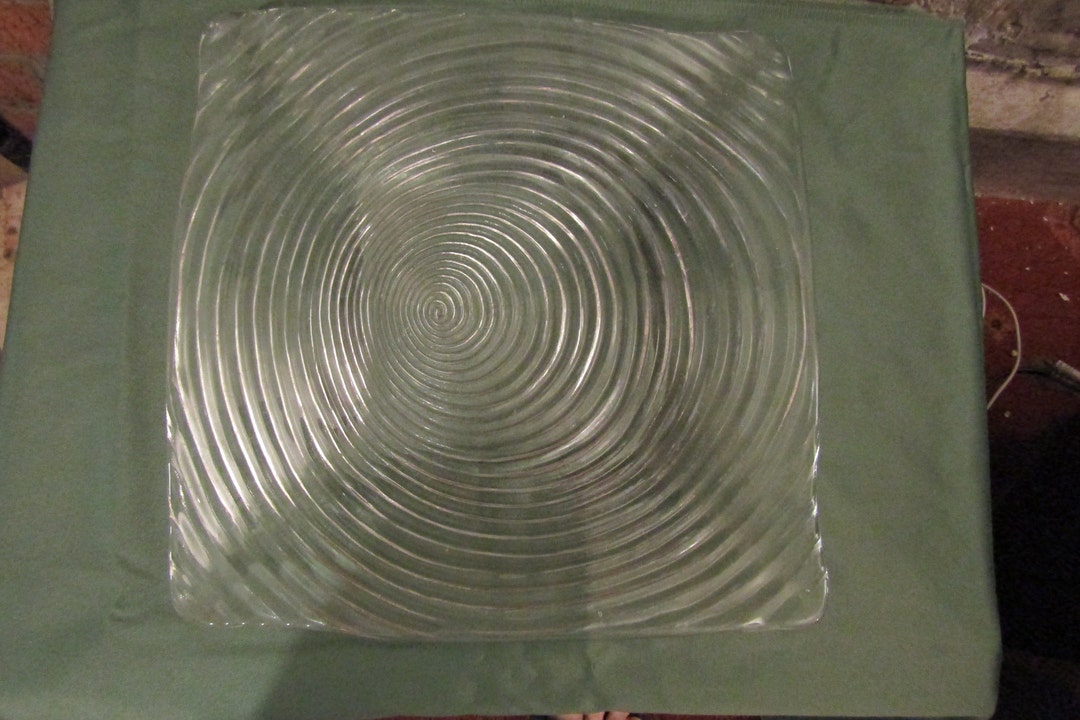 2 X Swirl Pattern Square Glass Cake Plates - Etsy