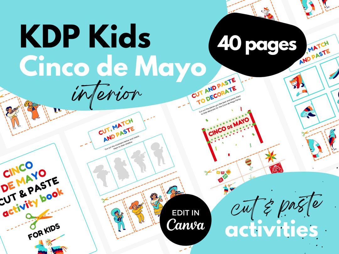 KDP Activity Book for Cinco De Mayo ⋆ Kids Interior Canva Template ⋆ 8 ...