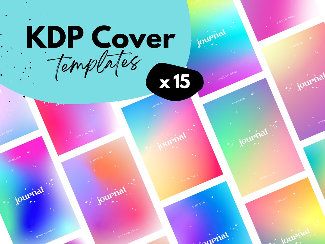 KDP Cover Template X15 ⋆ Canva Template ⋆ Colorful Gradient - Etsy