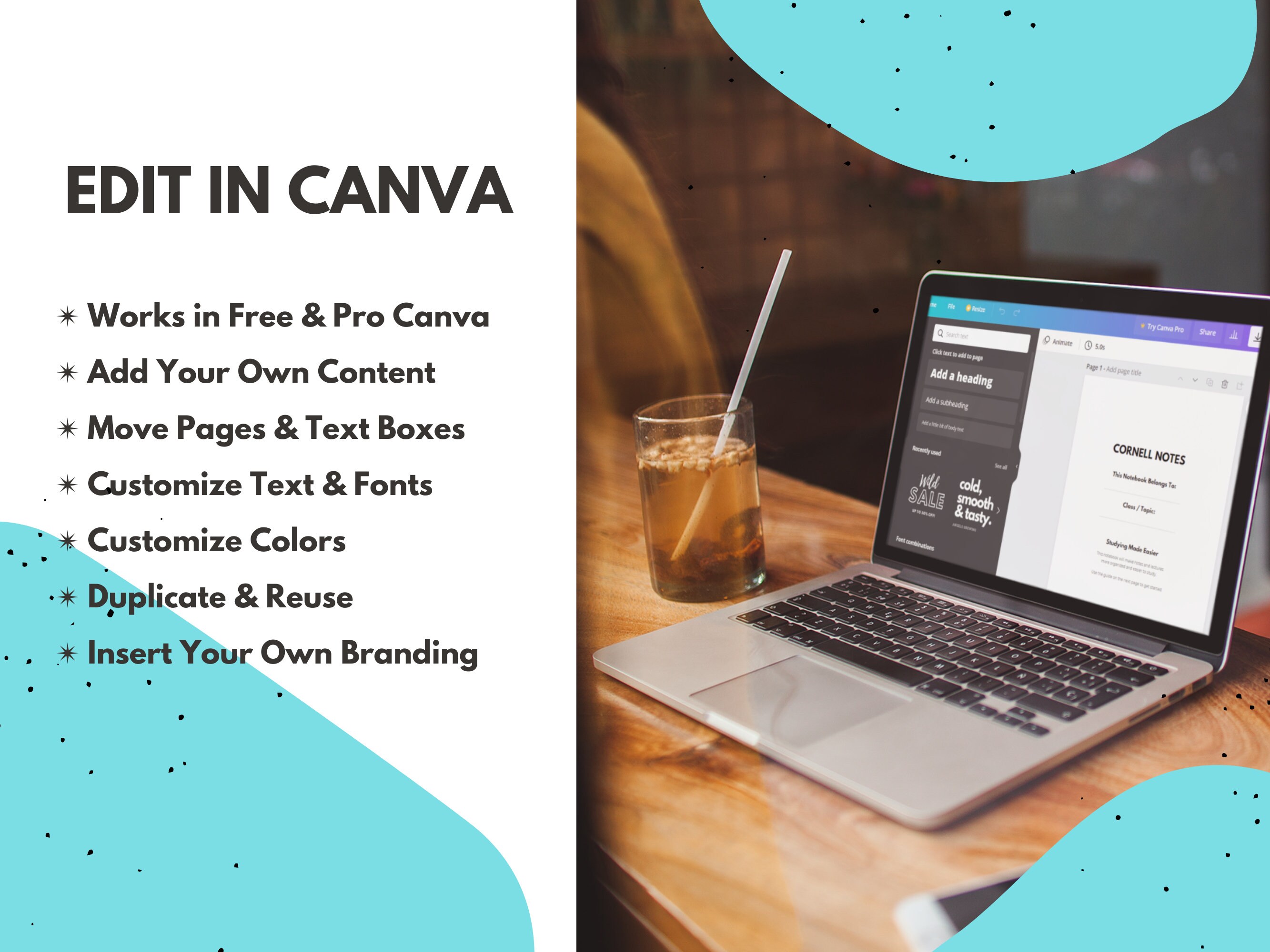 KDP Cornell Notes ⋆ Canva Template ⋆ 8.5x11 - Etsy
