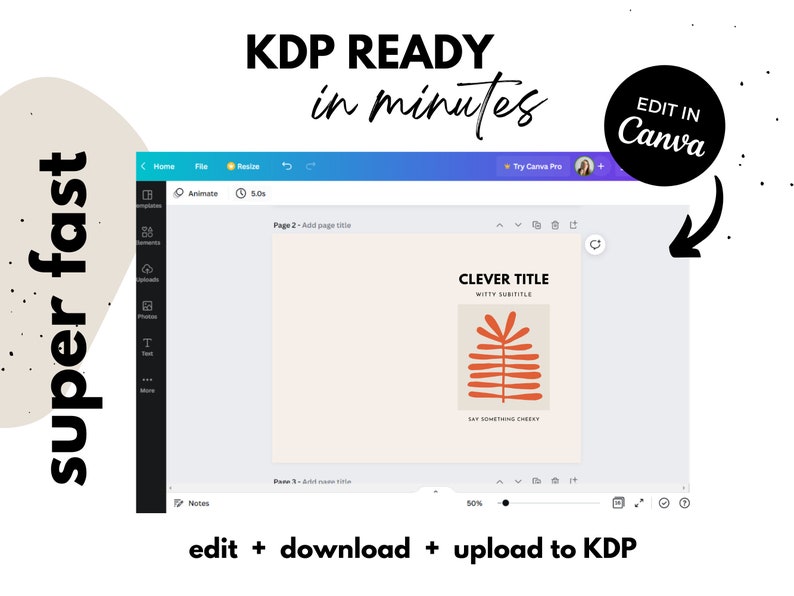 KDP Cover Template X15 ⋆ 6x9 Cover Bundle ⋆ Canva ⋆ Contemporary ...