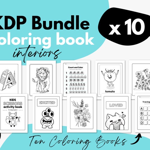 KDP Coloring Book Interior Floral Canva Template 8.5x11 - Etsy