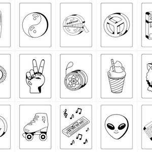 KDP Coloring Interior 90s Vibes Canva Template 8.5x11 - Etsy