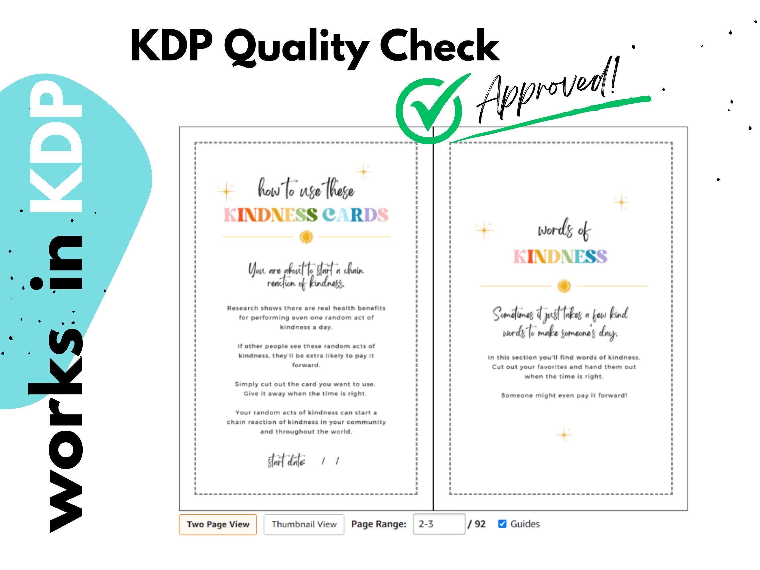 KDP Kindness Cards Activity Book Cover and Interior Bundle Canva ...