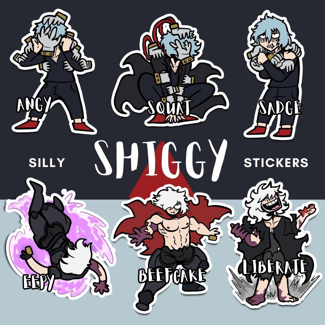 Silly Shiggy Stickers - Etsy