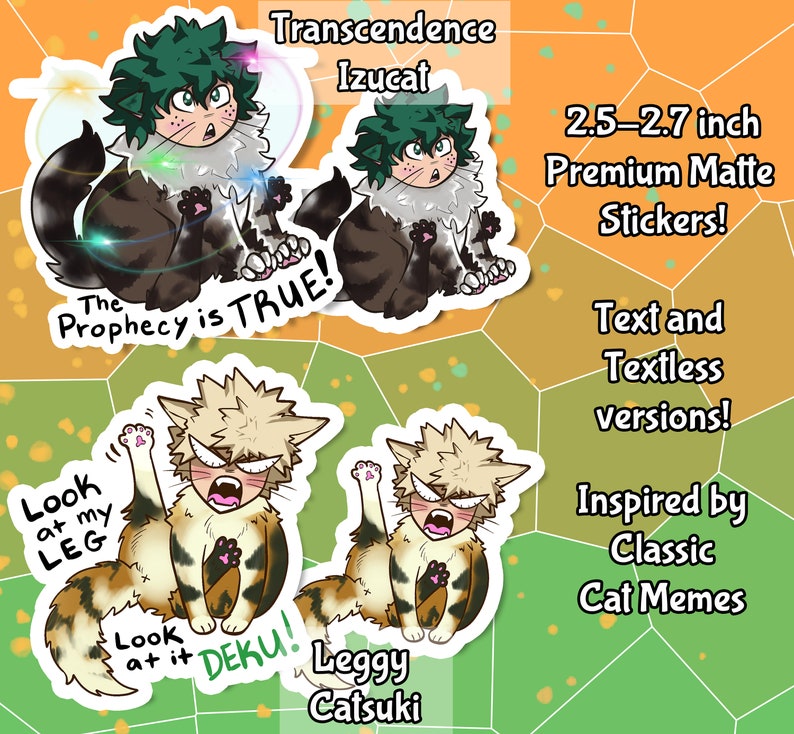 BKDK Cat Meme Stickers MHA/BNHA Bakugou Deku - Etsy Australia BKDK Cat Meme Stickers MHA/BNHA Bakugou Deku - Etsy Australia