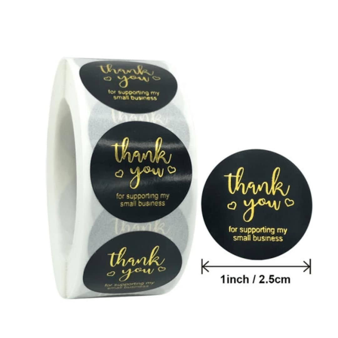 100 Thank You Stickers Labels for Your Order Thank You for Supporting ...