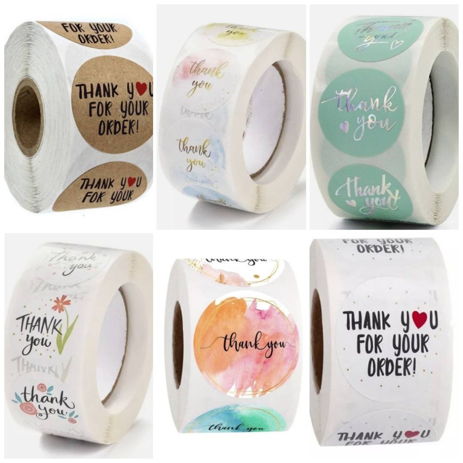 100 Thank You Stickers Labels for Your Order Thank You for Supporting ...