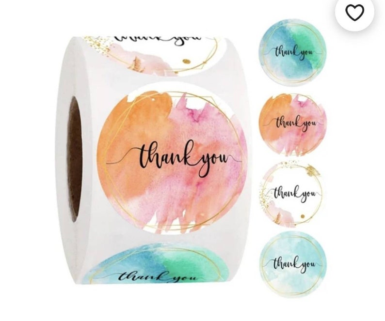 100 Thank You Stickers Labels for Your Order Thank You for - Etsy