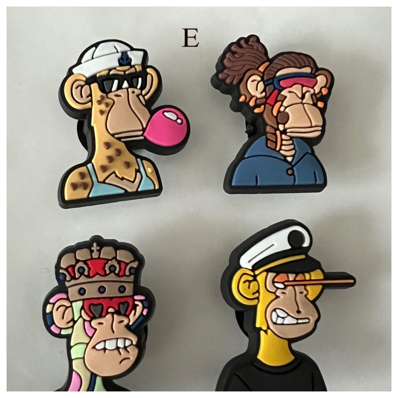 Limited Edition Kaws Croc Charms 4pk Bored Ape Yacht Club and - Etsy