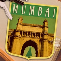 Mumbai India Sticker Decal Vinyl Die-cut City Skyline Landmark Design ...