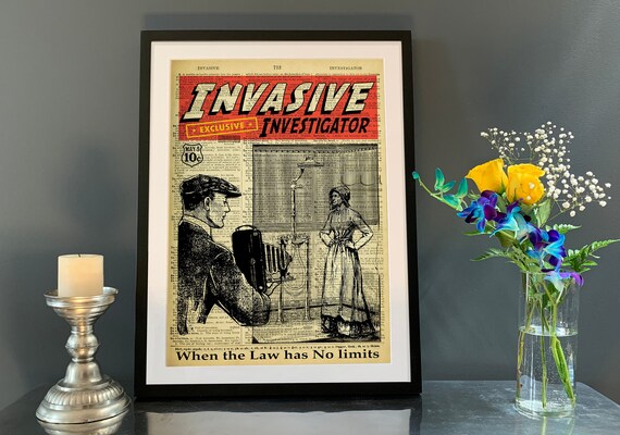 Invasive Book Cover Vintage Poster Victorian Prints Home - Etsy