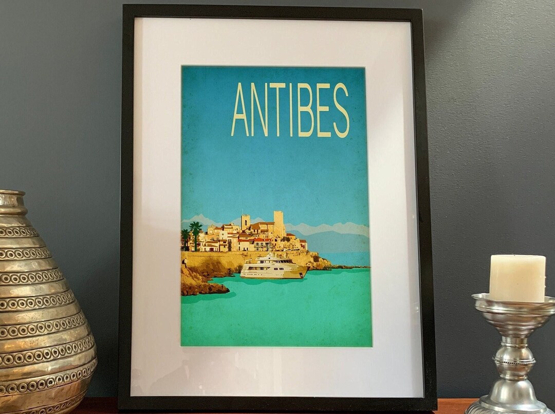 Antibes Art Print Vintage Travel Poster - Etsy UK