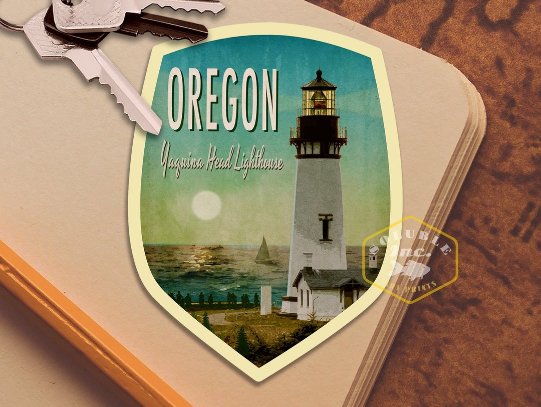 Oregon Travel Sticker, Vintage Style Decal for Suitcase, Luggage ...