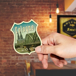 Cologne Germany Travel Sticker, Vintage Style Decal for Suitcase ...